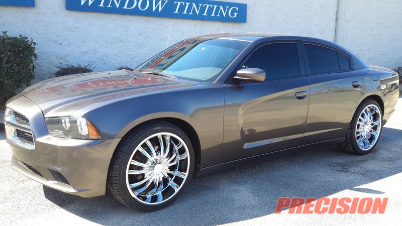 Llumar Tint and Chrome 22s on Dodge Charger from Havana